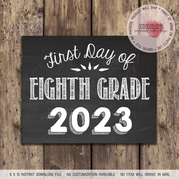 First Day of 8th Grade - Etsy