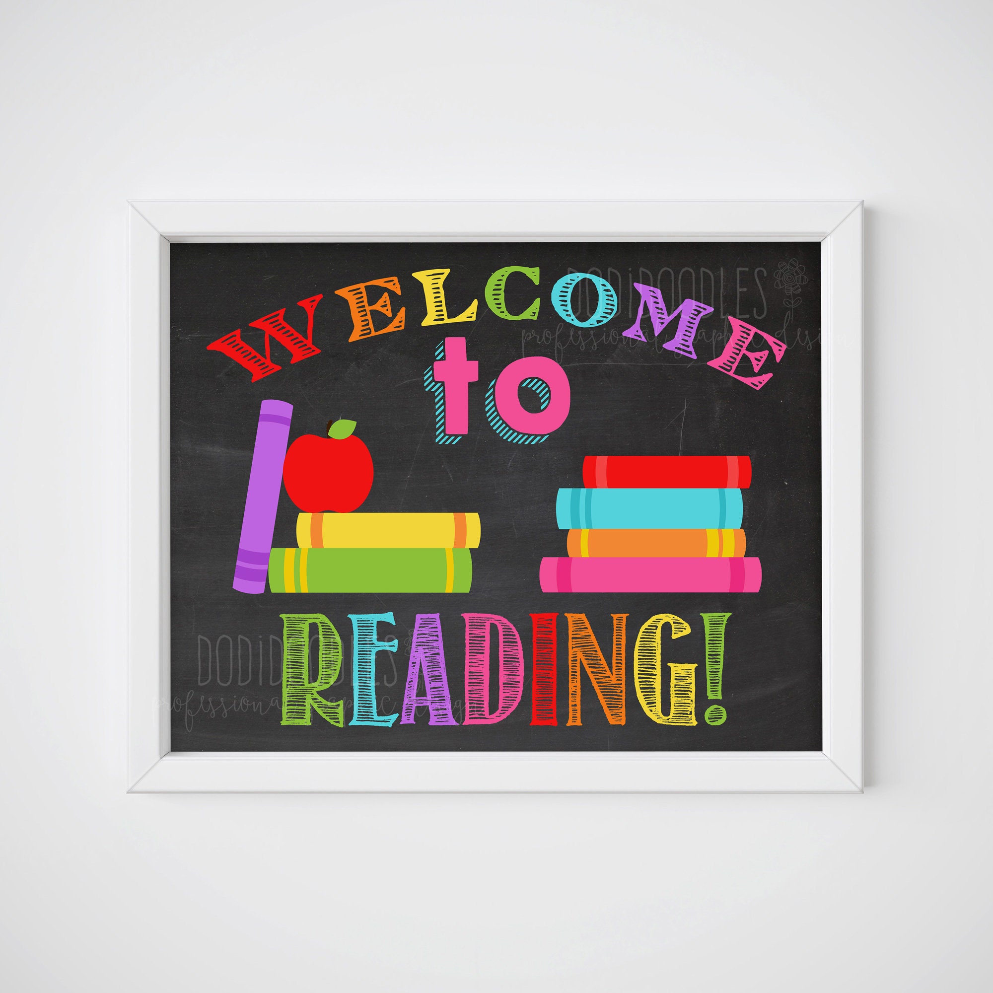 Reading sign library welcome to reading classroom signs | Etsy
