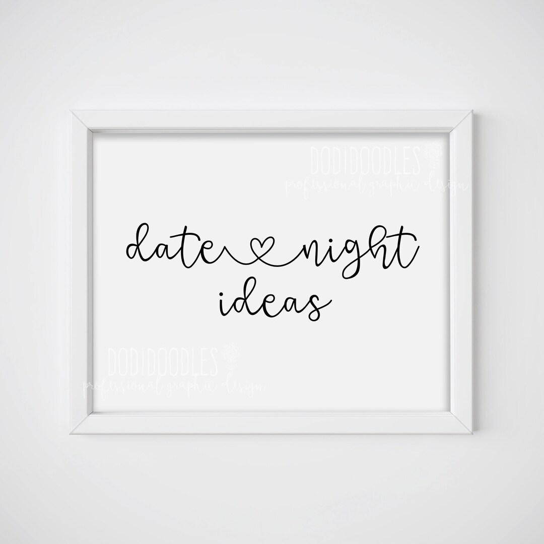 Date Night Ideas Sign Wedding Sign Date Night Suggestion - Etsy