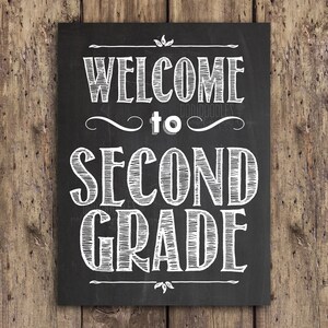 Welcome to Second Grade Classroom Door Poster, Classroom Welcome ...