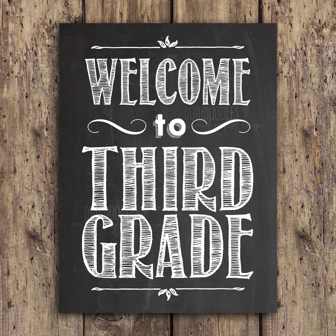 Welcome to Third Grade Classroom Door Poster, Classroom Welcome ...
