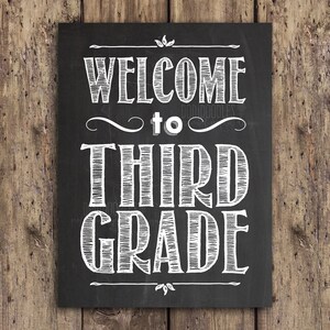 Welcome to Third Grade Classroom Door Poster, Classroom Welcome ...