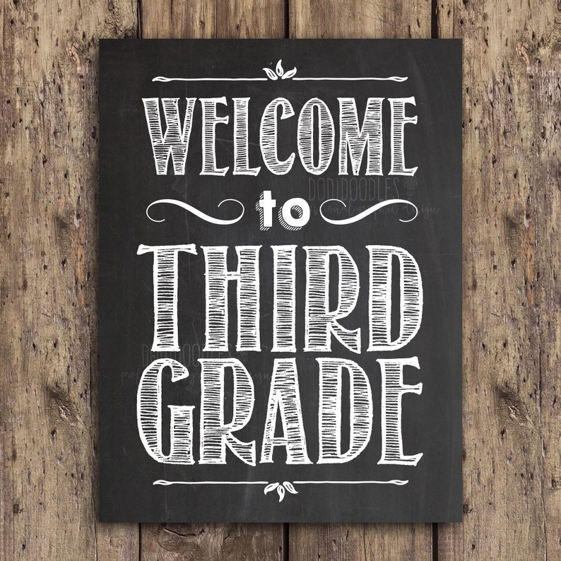 Welcome to Third Grade Classroom Door Poster Classroom - Etsy