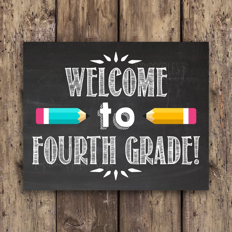 Welcome to Fourth Grade Classroom Signs Classroom Welcome - Etsy