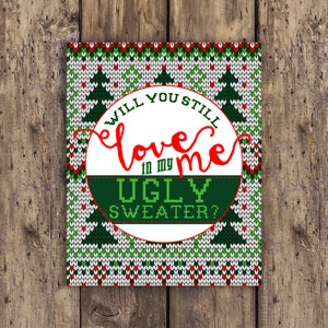 Ugly Sweater Ugly Sweater Sign Ugly Sweater Printable Ugly - Etsy