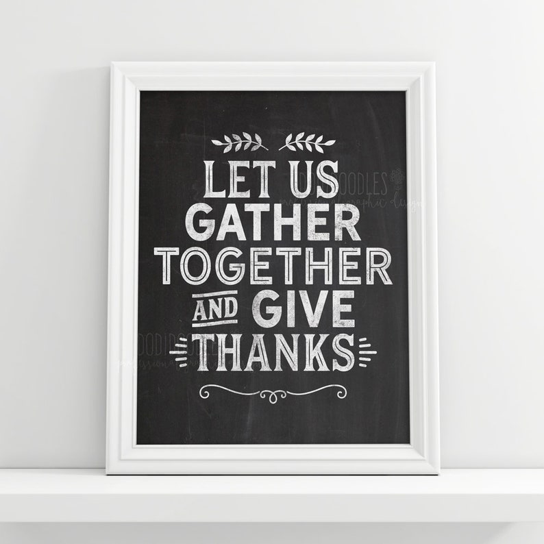 Thanksgiving Sign Thanksgiving Printable Let Us Gather - Etsy