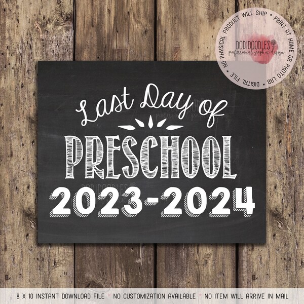 Last Day Preschool - Etsy