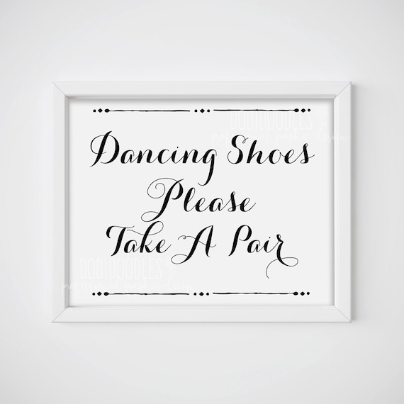 Dancing Shoes Sign Dancing Shoes Flip Flop Basket Sign | Etsy