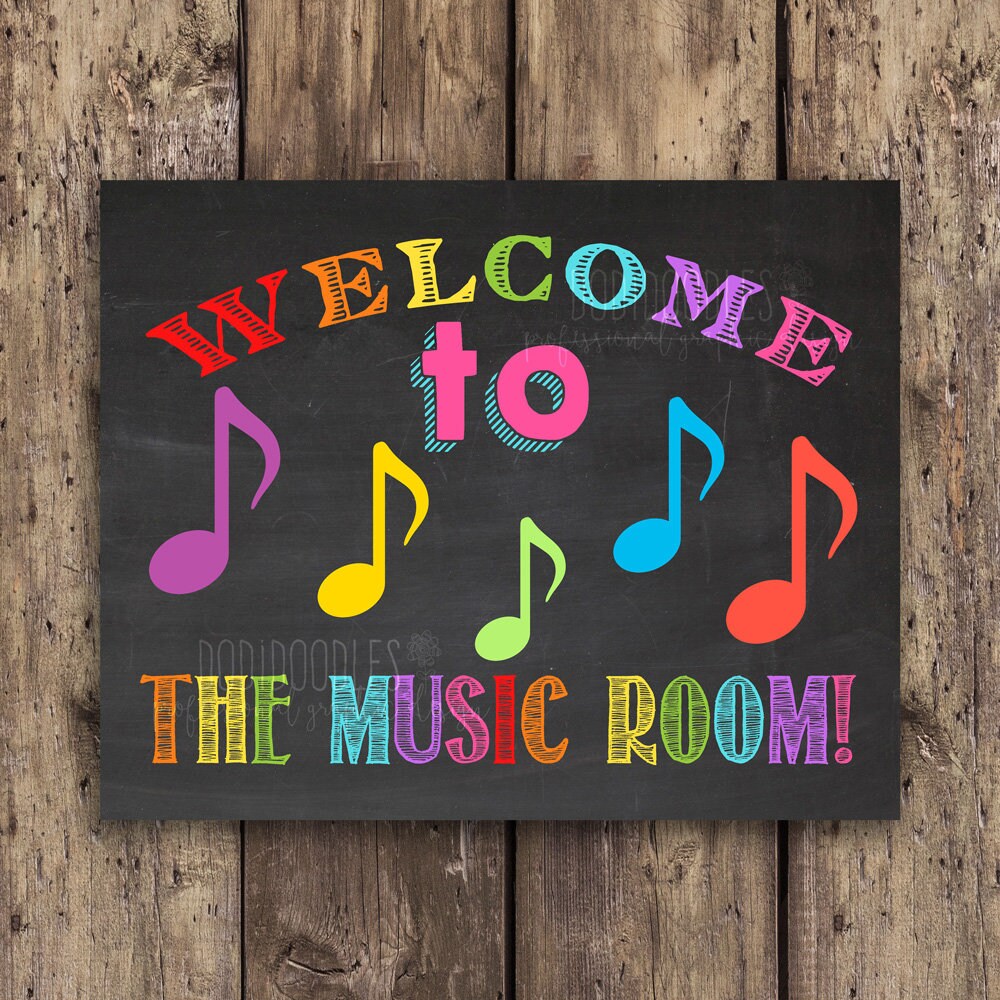 Welcome to the Music Room Classroom Signs Classroom Welcome | Etsy ...