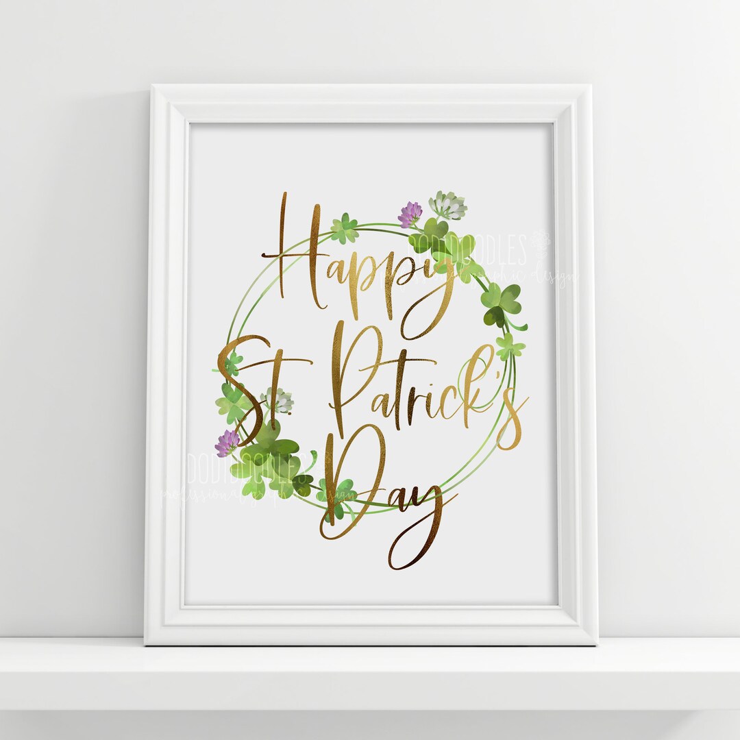 Happy St. Patrick's Day Sign, St. Patrick's Day Printable, 8x10 St ...