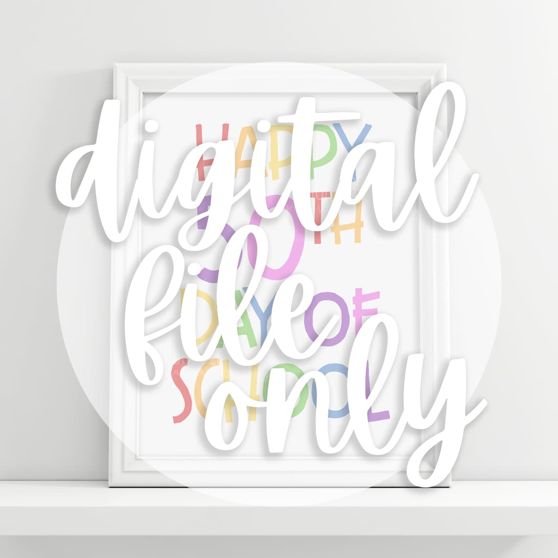 Happy 50th Day of School 50th Day Sign Student Photo Props | Etsy