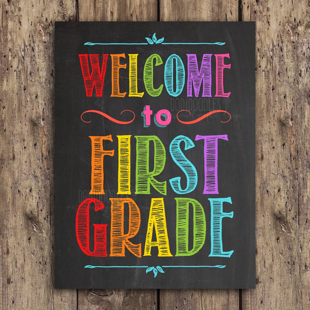 Welcome to First Grade, Classroom Poster, Classroom Welcome, Teacher ...