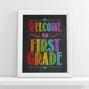 Welcome to First Grade, 8x10 Classroom Poster, Classroom Welcome ...