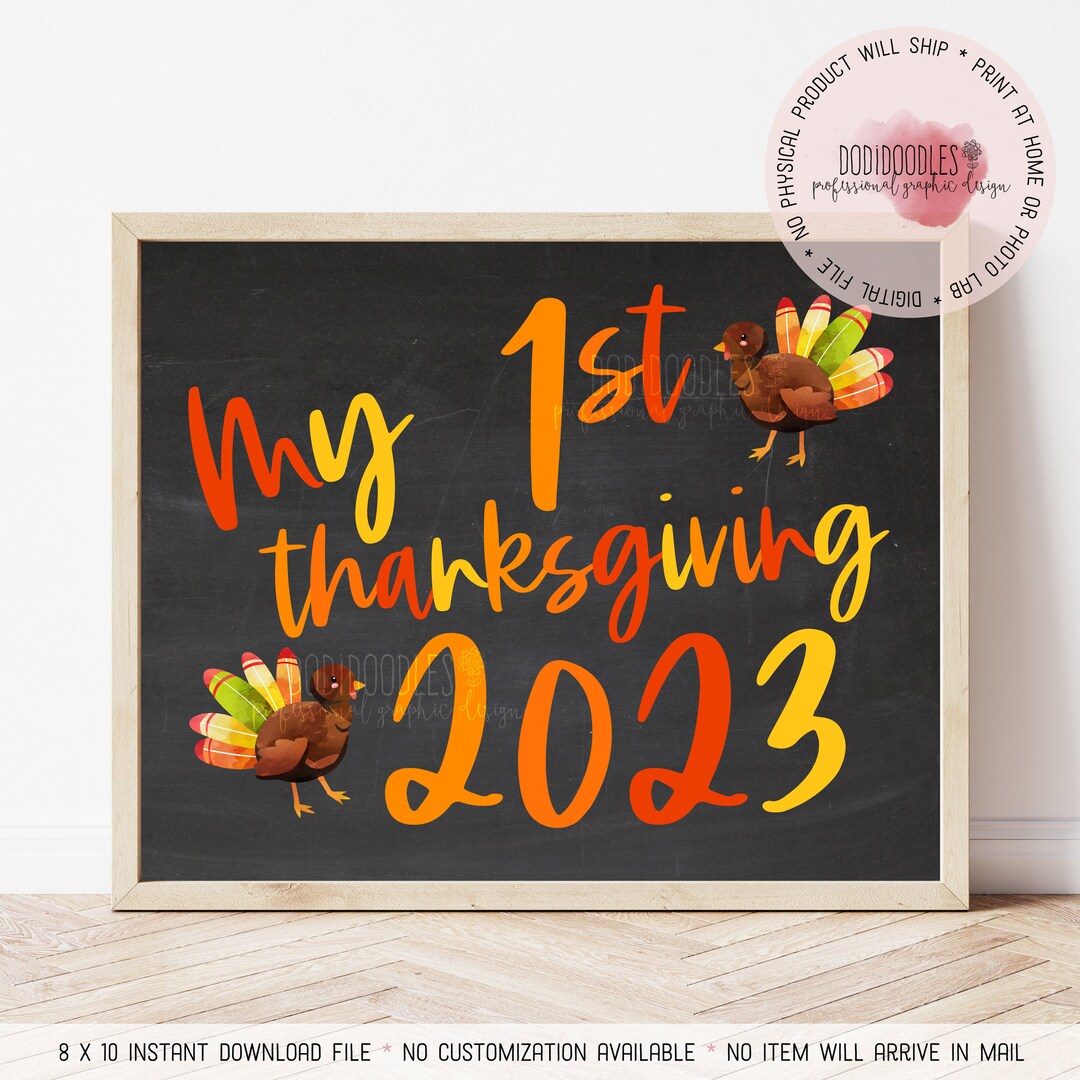My First Thanksgiving 2023 Sign, Baby's First Thanksgiving ...