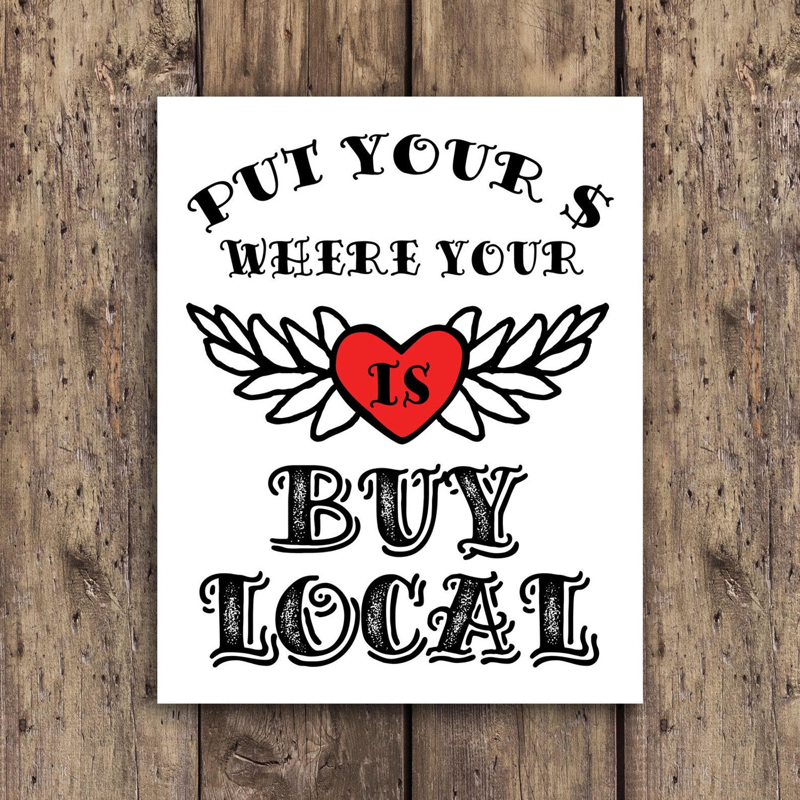 Buy Local Small Business Saturday Sign Support Local - Etsy