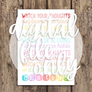 Motivational Classroom Poster, Teacher Classroom Decor, 18x24 Rainbow ...