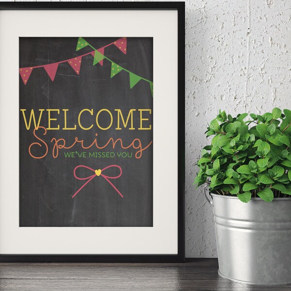 Spring Chalkboard - Etsy