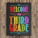 Welcome to Third Grade, Classroom Poster, Classroom Welcome, Teacher ...