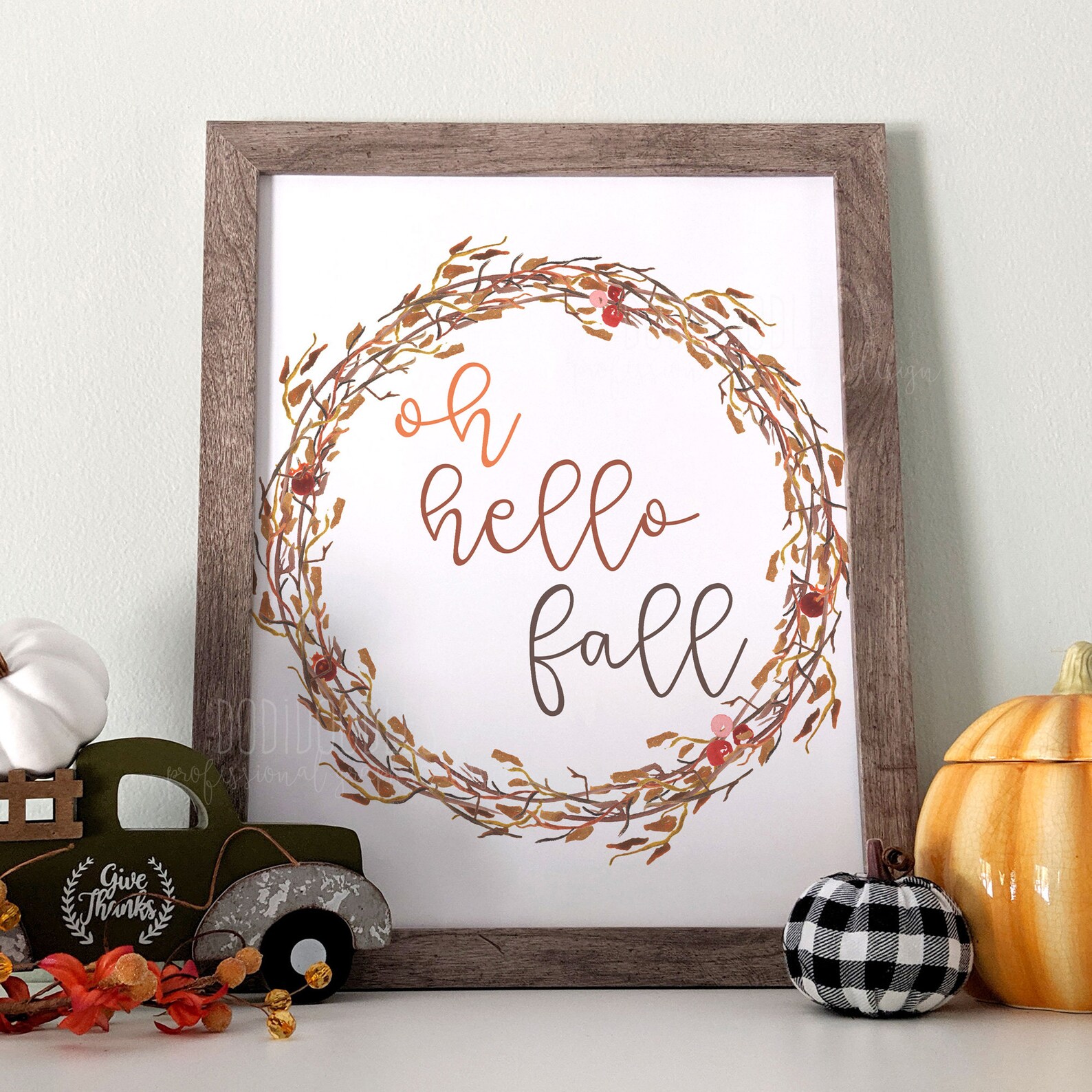 Oh Hello Fall Oh Hello Fall Printable 16x20 Fall Printable | Etsy