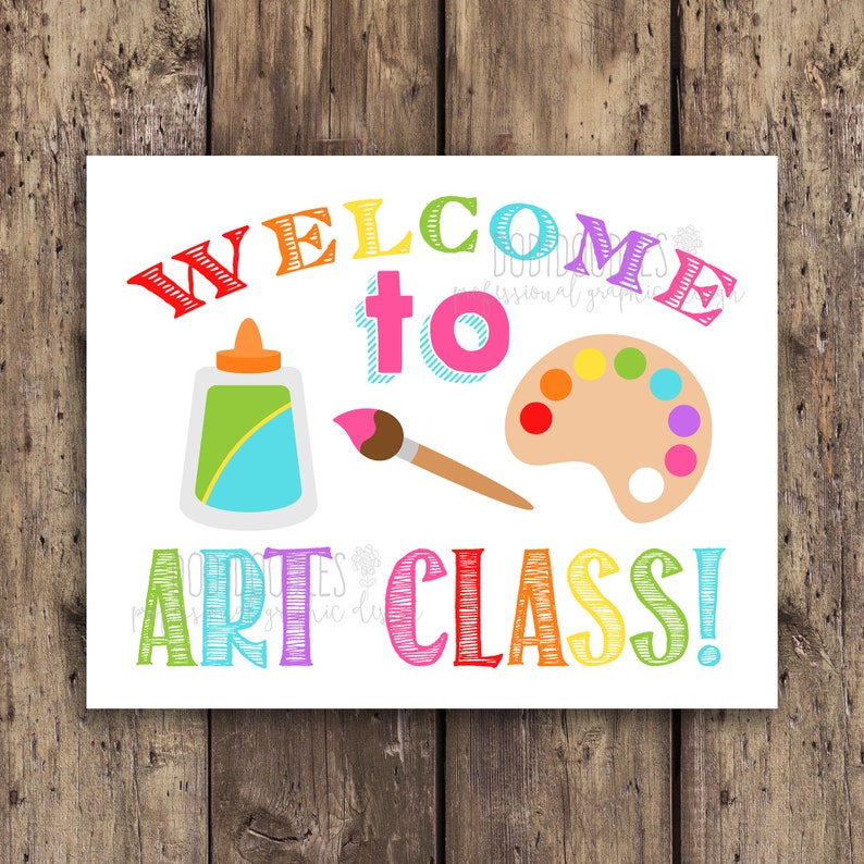 Welcome to Art Class Classroom Signs Classroom Welcome - Etsy