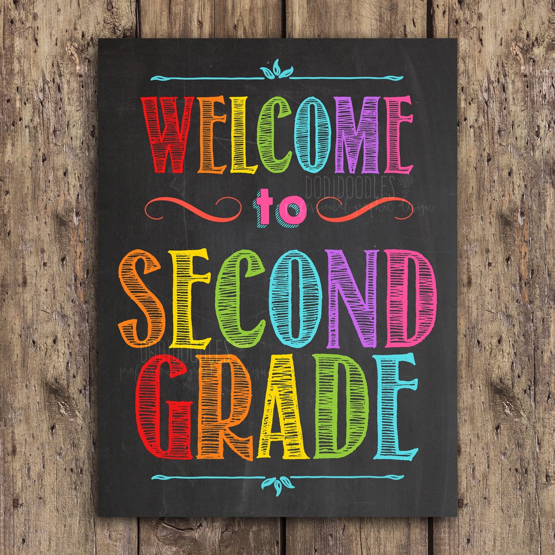 Welcome to Second Grade, Classroom Poster, Classroom Welcome, Teacher ...