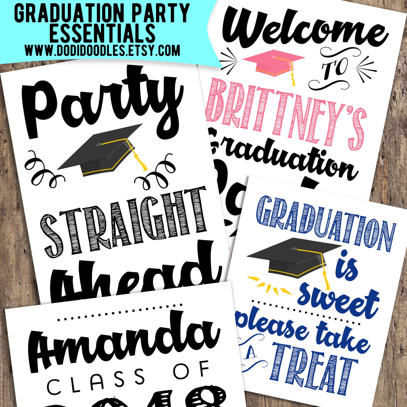 Purple Graduation Signs Graduation Party Decor Custom - Etsy