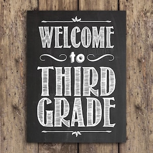 Welcome to Third Grade Classroom Door Poster, Classroom Welcome ...