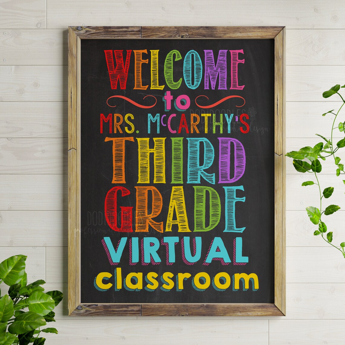 Virtual Classroom Poster Remote Classroom Welcome Teacher | Etsy