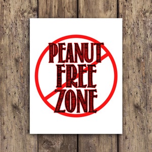 Peanut Free Zone Sign, Nut Free Classroom, Classroom Decor, Classroom ...