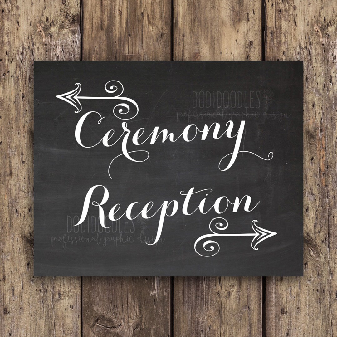 Ceremony Sign, Reception Sign, Ceremony, Reception, Wedding Sign ...