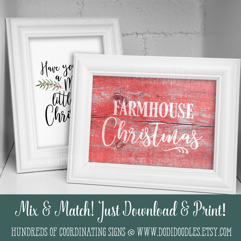 Merry Christmas Card Printable Instant Download 5x7 Red - Etsy