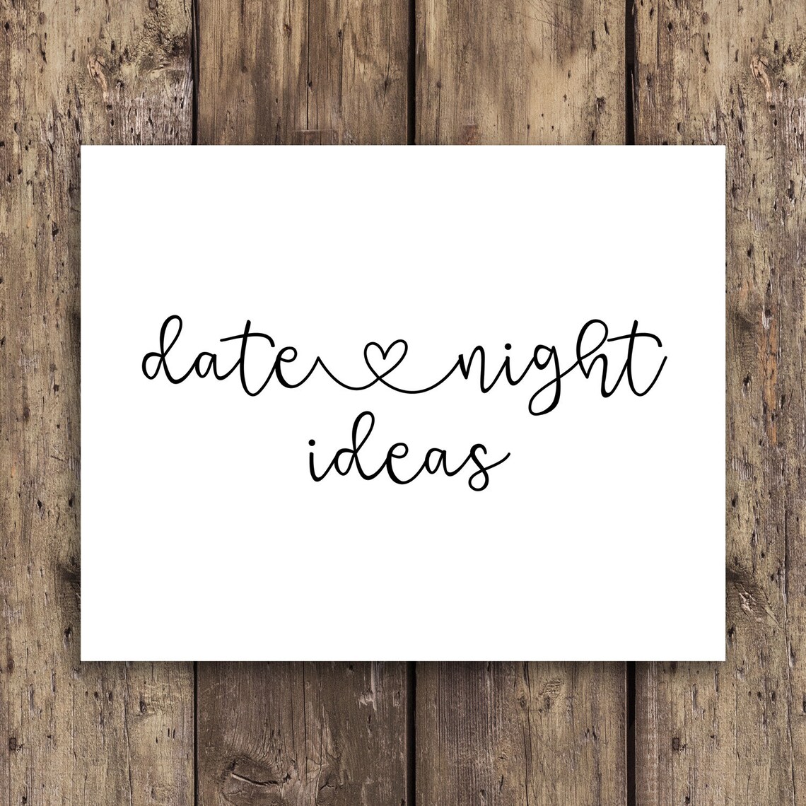 Date Night Ideas Sign Wedding Sign Date Night Suggestion | Etsy