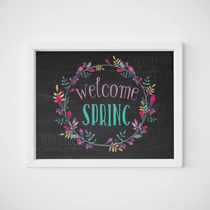 Welcome Spring, Welcome Spring Sign, Welcome Sign, Spring Sign, Welcome ...