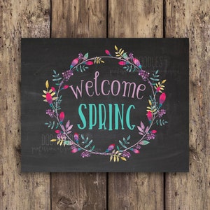 Welcome Spring, Welcome Spring Sign, Welcome Sign, Spring Sign, Welcome ...