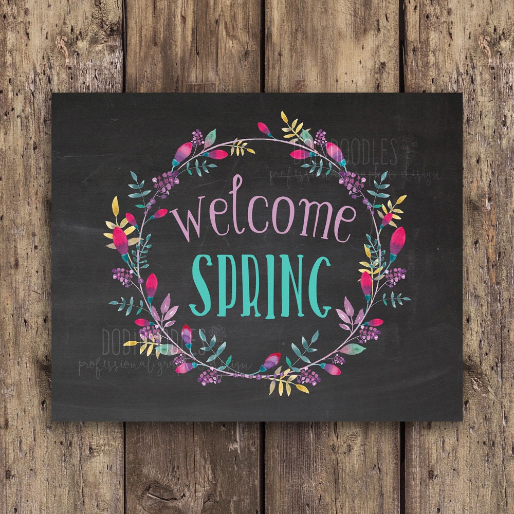 Welcome Spring Welcome Spring Sign Welcome Sign Spring | Etsy