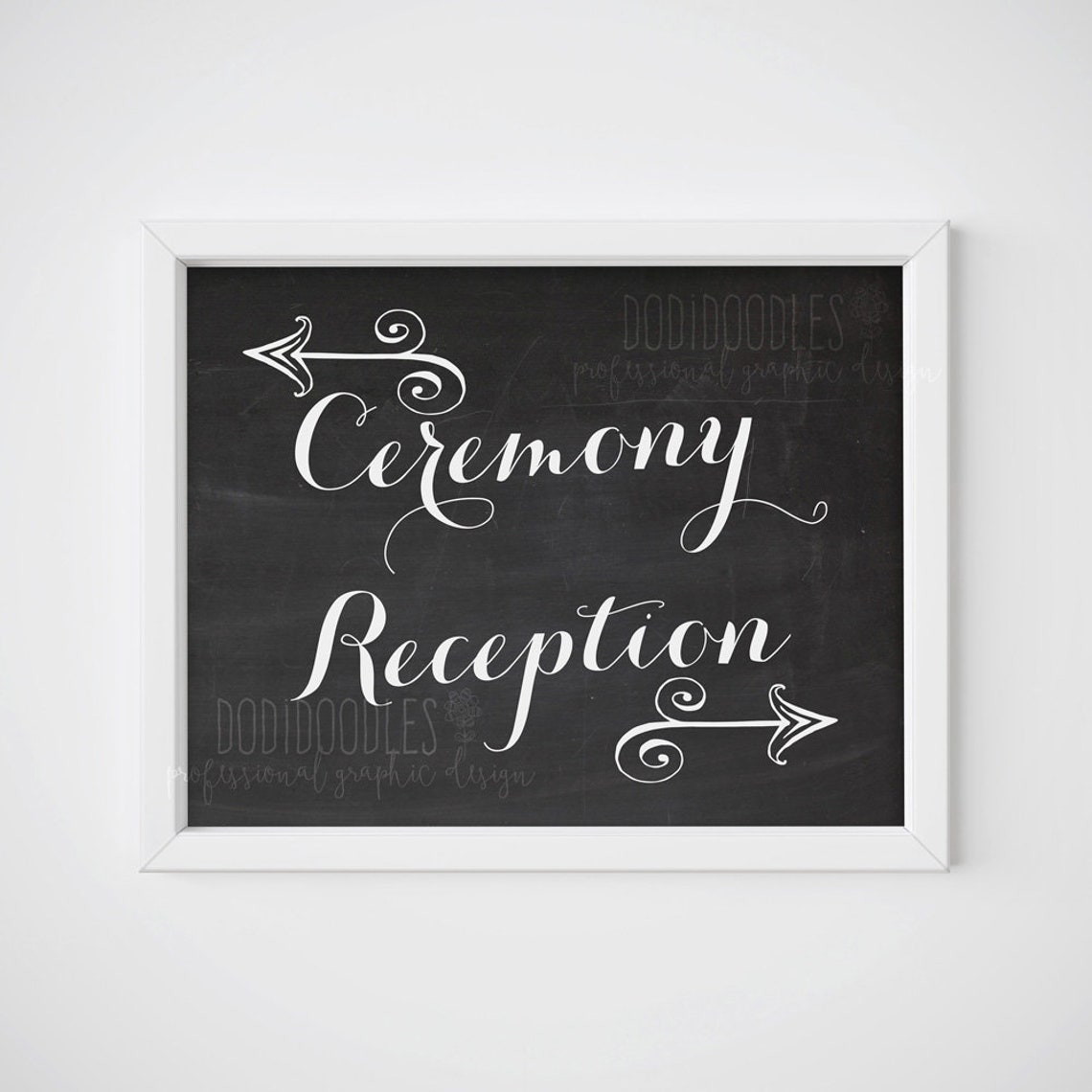 Ceremony Sign Reception Sign Ceremony Reception Wedding - Etsy