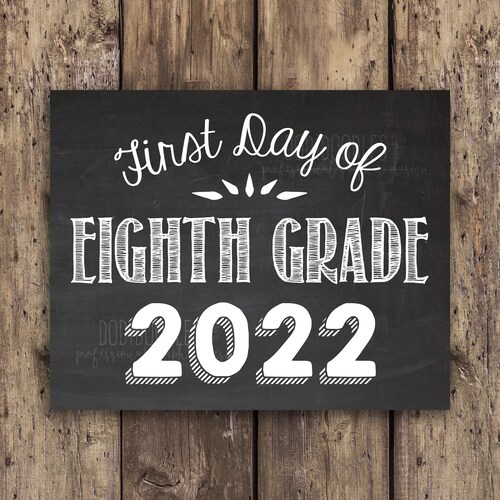 First Day of Eighth Grade Sign First Day of School - Etsy Australia