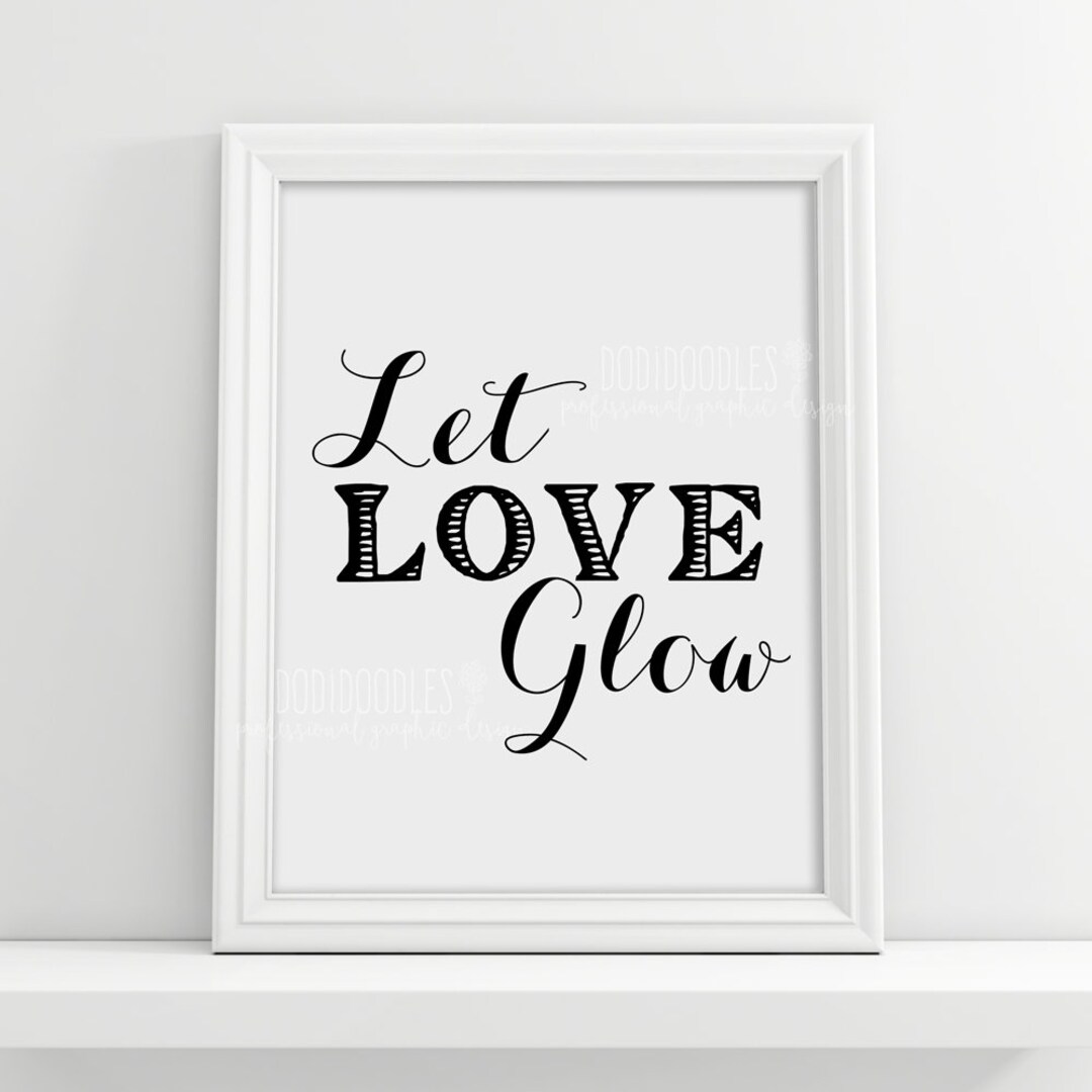 Let Love Glow Let Love Glow Sign Glow Stick Glow Stick - Etsy