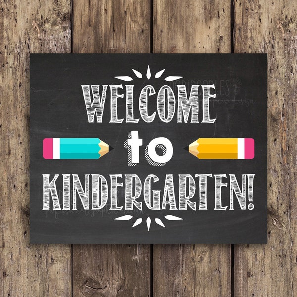 Kindergarten Welcome Sign - Etsy