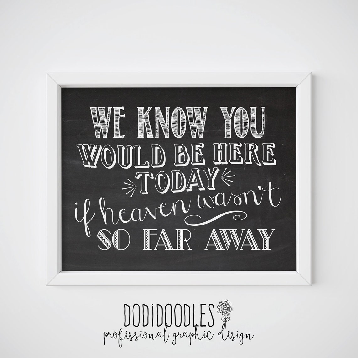 Sabemos que estarías aquí hoy si el cielo no estuviera tan - Etsy España