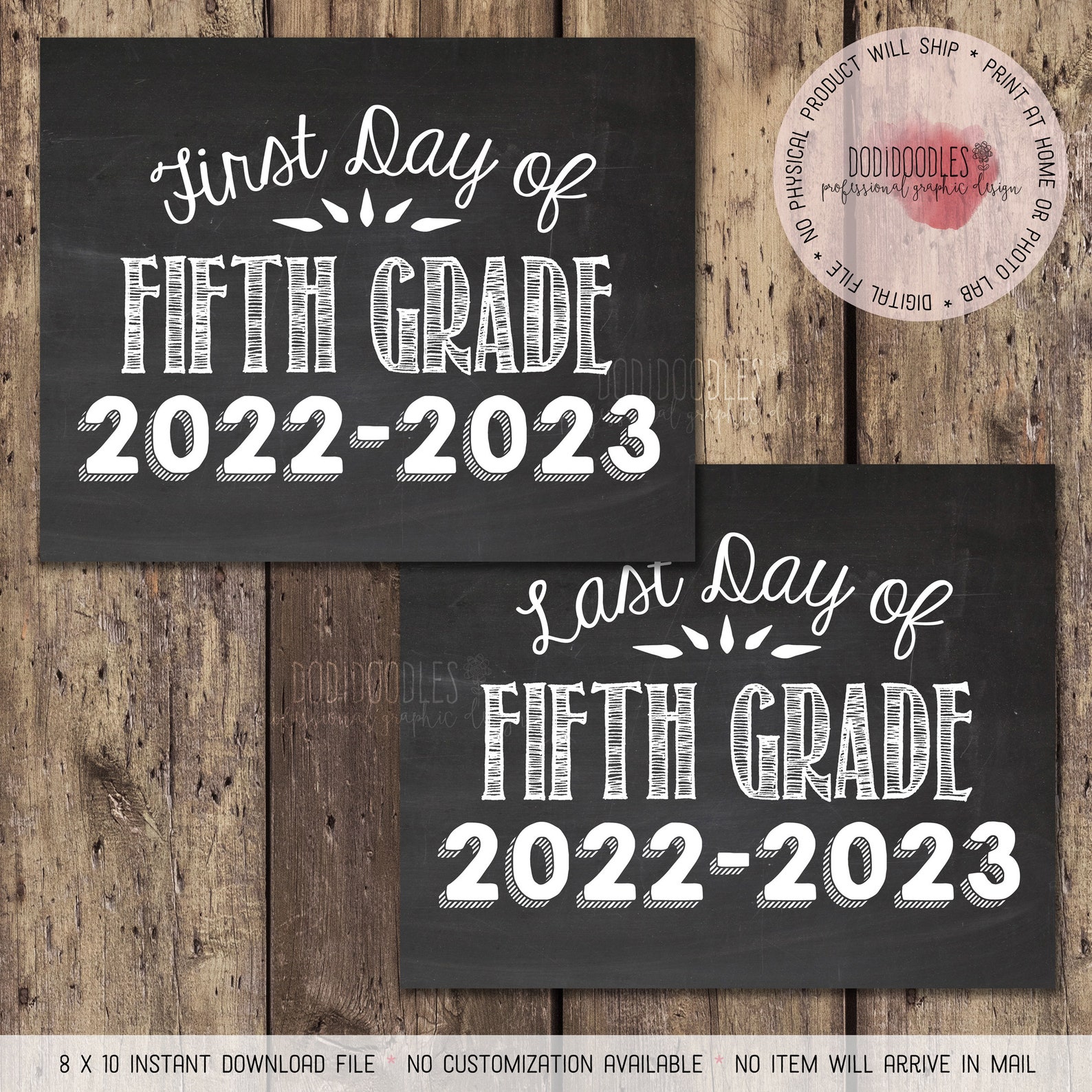 First Day of Fifth Grade 2022-2023 Last Day of Fifth - Etsy Canada
