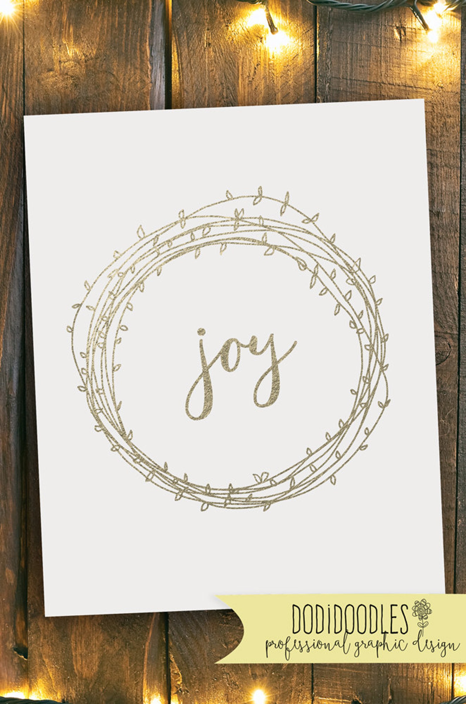Joy Printable Christmas Printable Digital Download Joy - Etsy