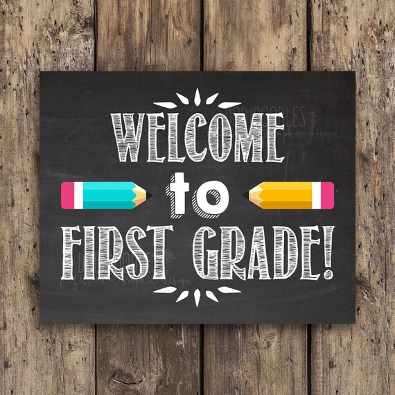Welcome to first grade classroom signs classroom welcome | Etsy