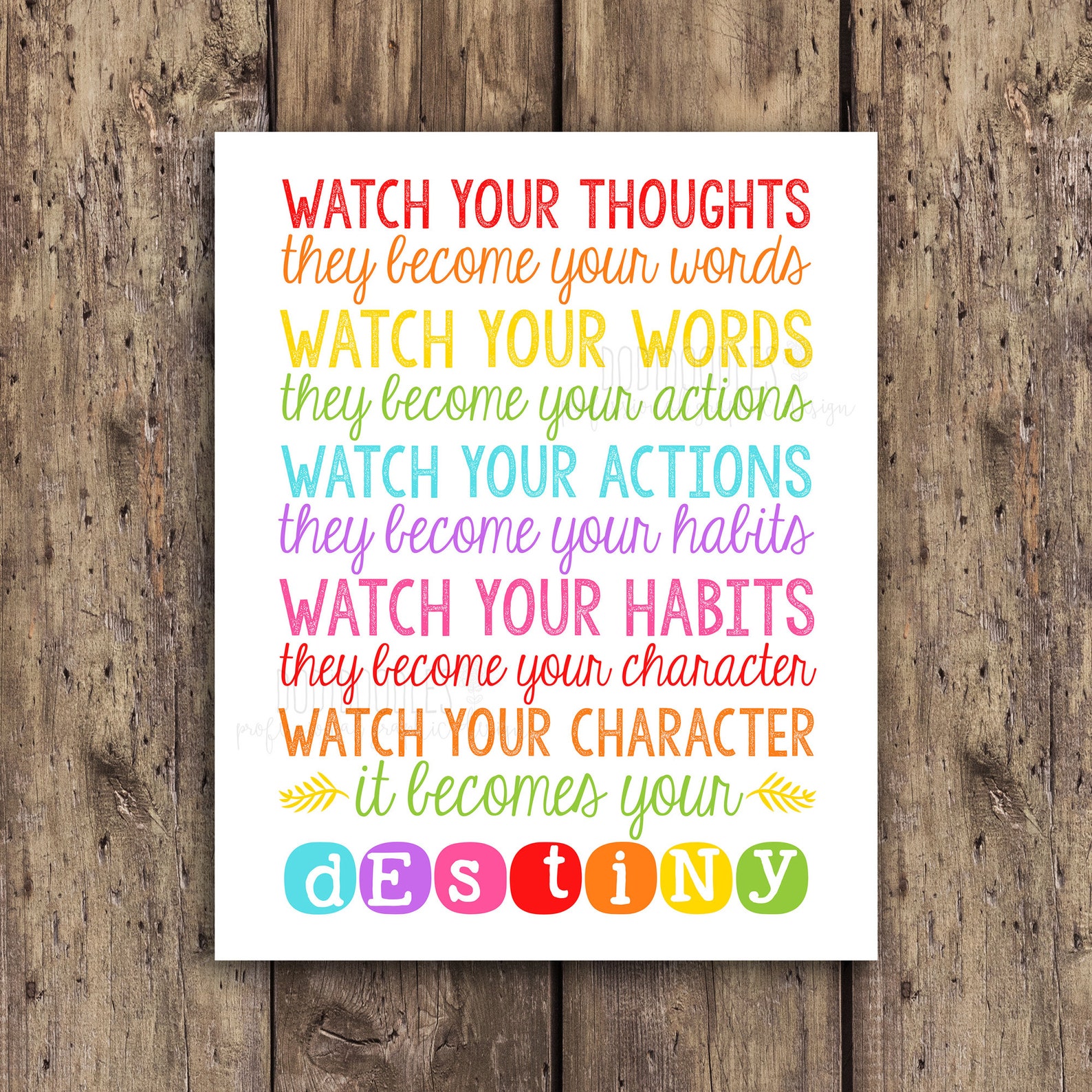 Motivational Classroom Signs Teacher Classroom Decor 8x10 | Etsy