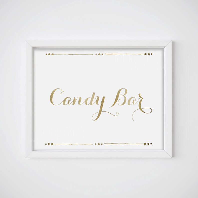Candy Bar Sign Candy Bar Candy Sign Dessert Buffet Candy - Etsy