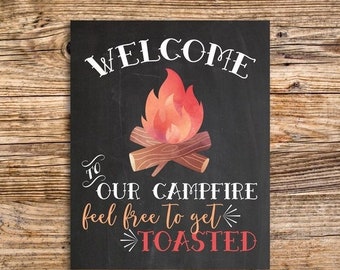 Campfire sign | Etsy