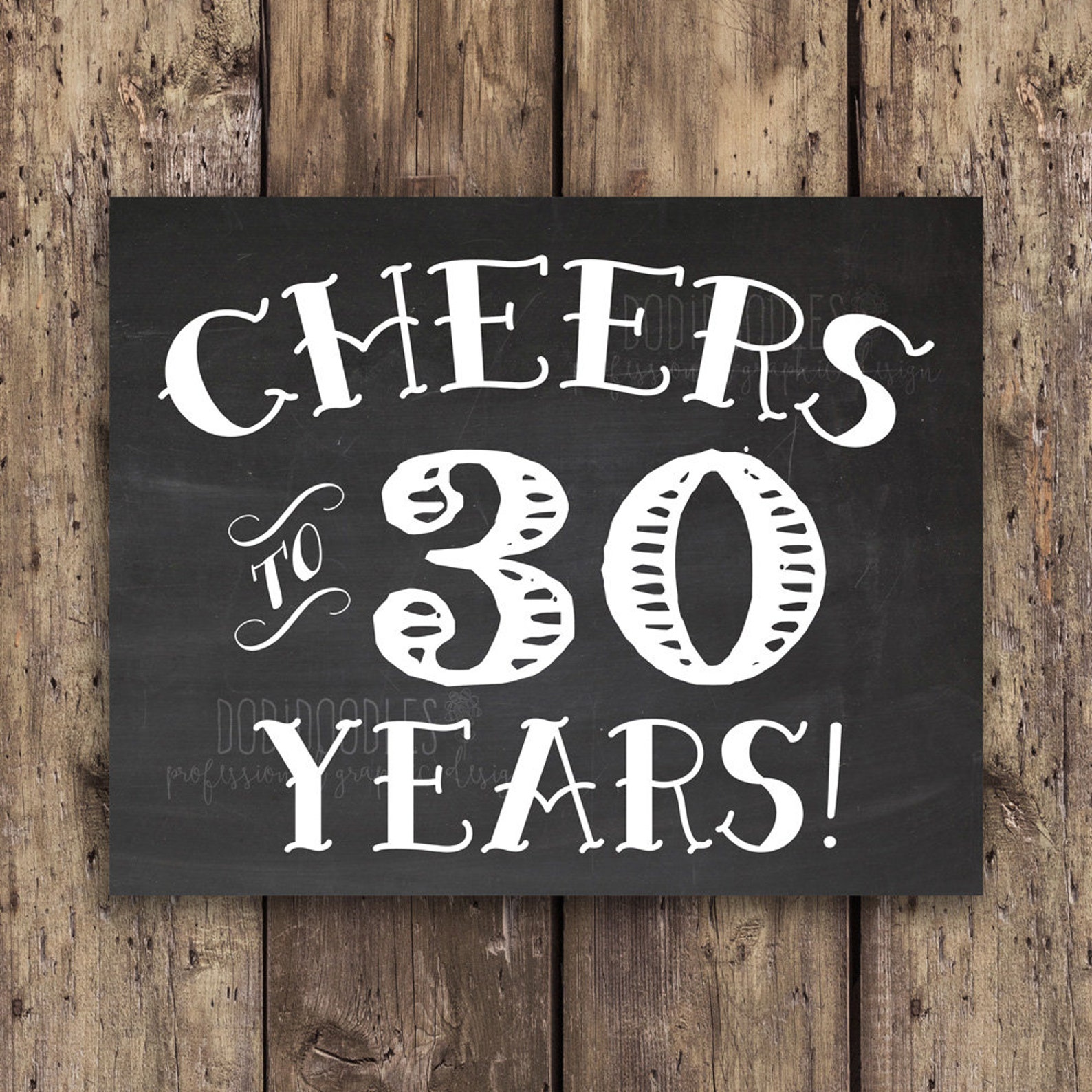 Cheers to 30 Years, 30th Birthday, Birthday Sign, 30th Birthday Sign ...