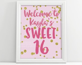 Sweet 16 Name Sign - Etsy