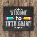 Welcome to Fifth Grade, Classroom Signs, Classroom Welcome, Teacher ...