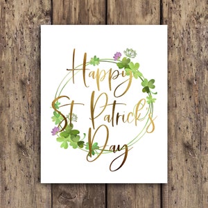 Happy St. Patrick's Day Sign, St. Patrick's Day Printable, 8x10 St ...
